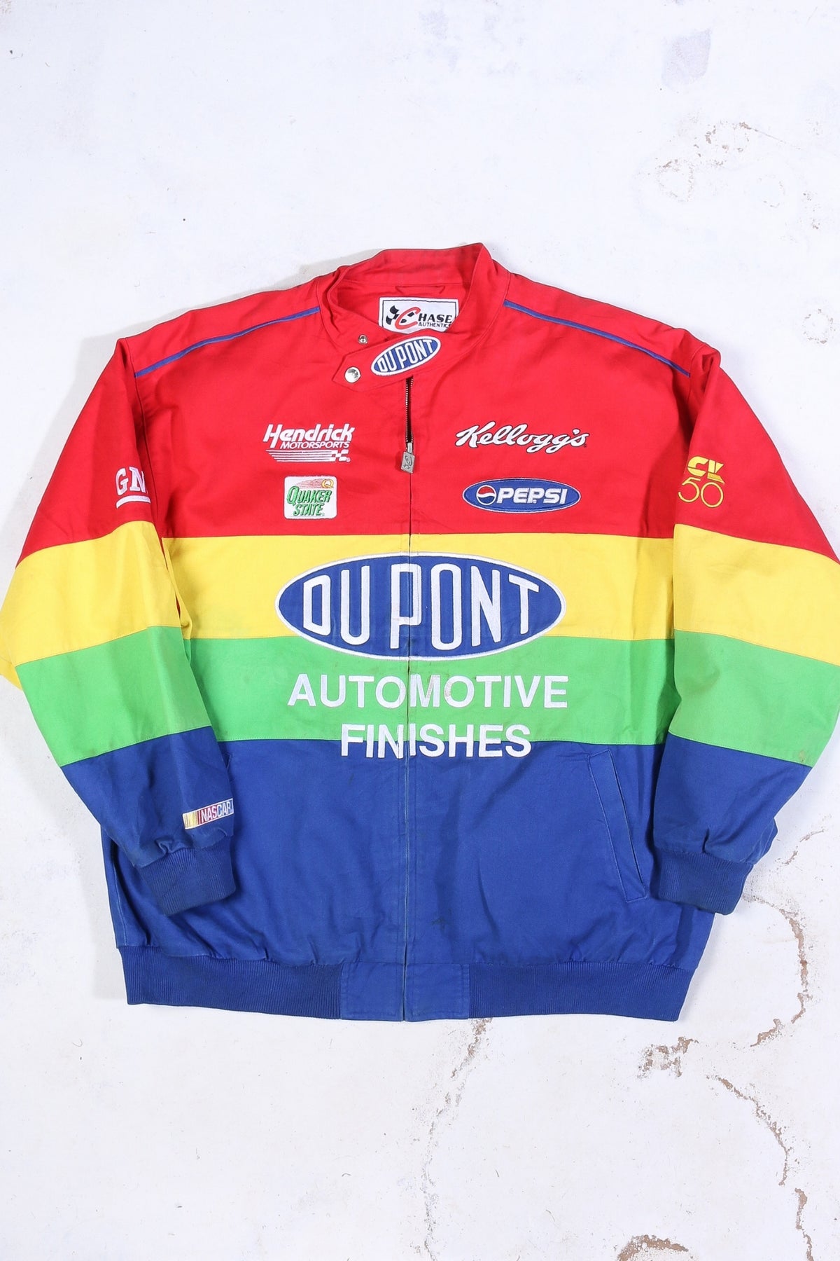 VINTAGE RARE JEFF GODON DUPONT RACING JACKET (XXXL) *SMALL MARKS THROU ...